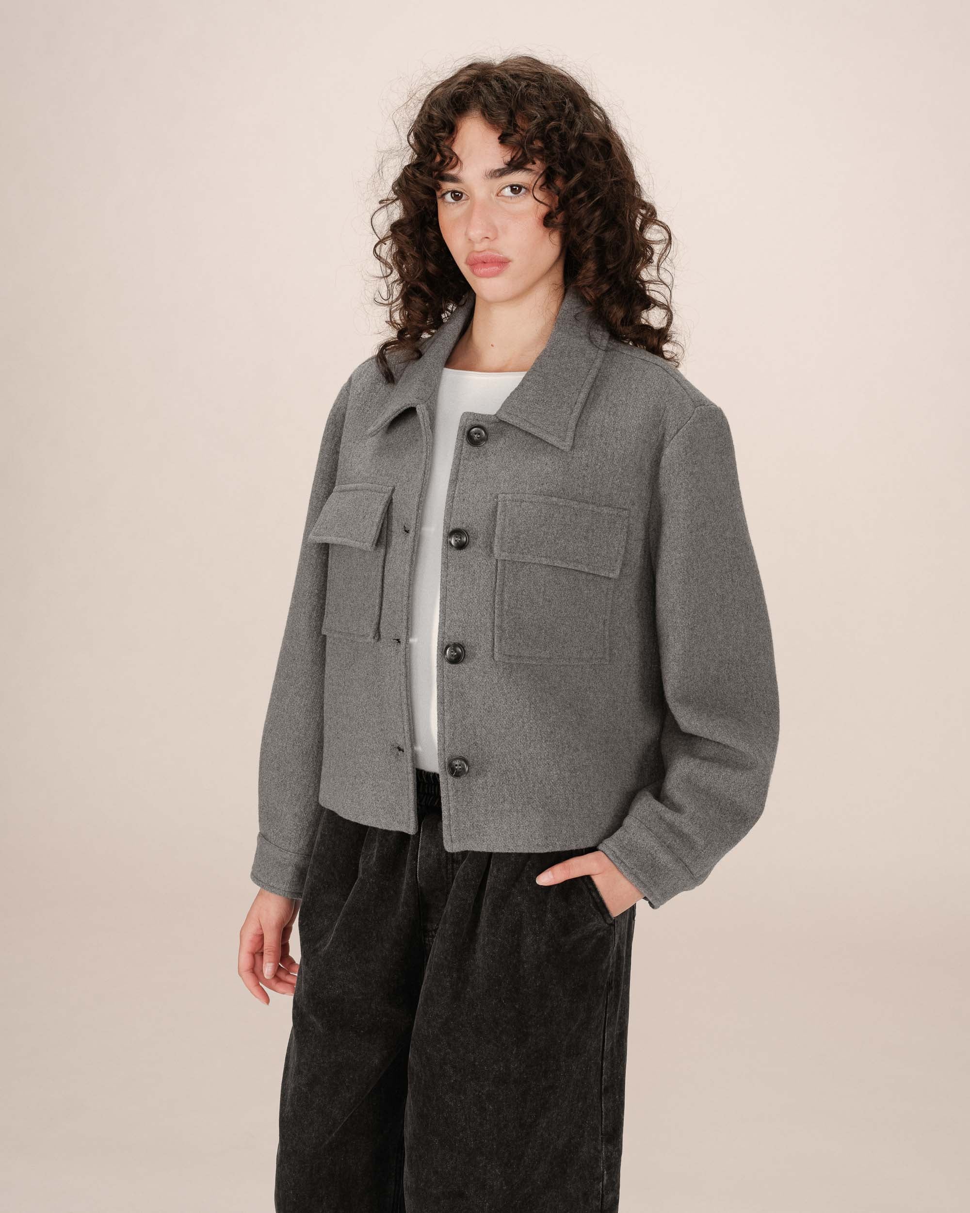 Jacket Fw25111005 Novembre Gris – Clémence by rue Madame