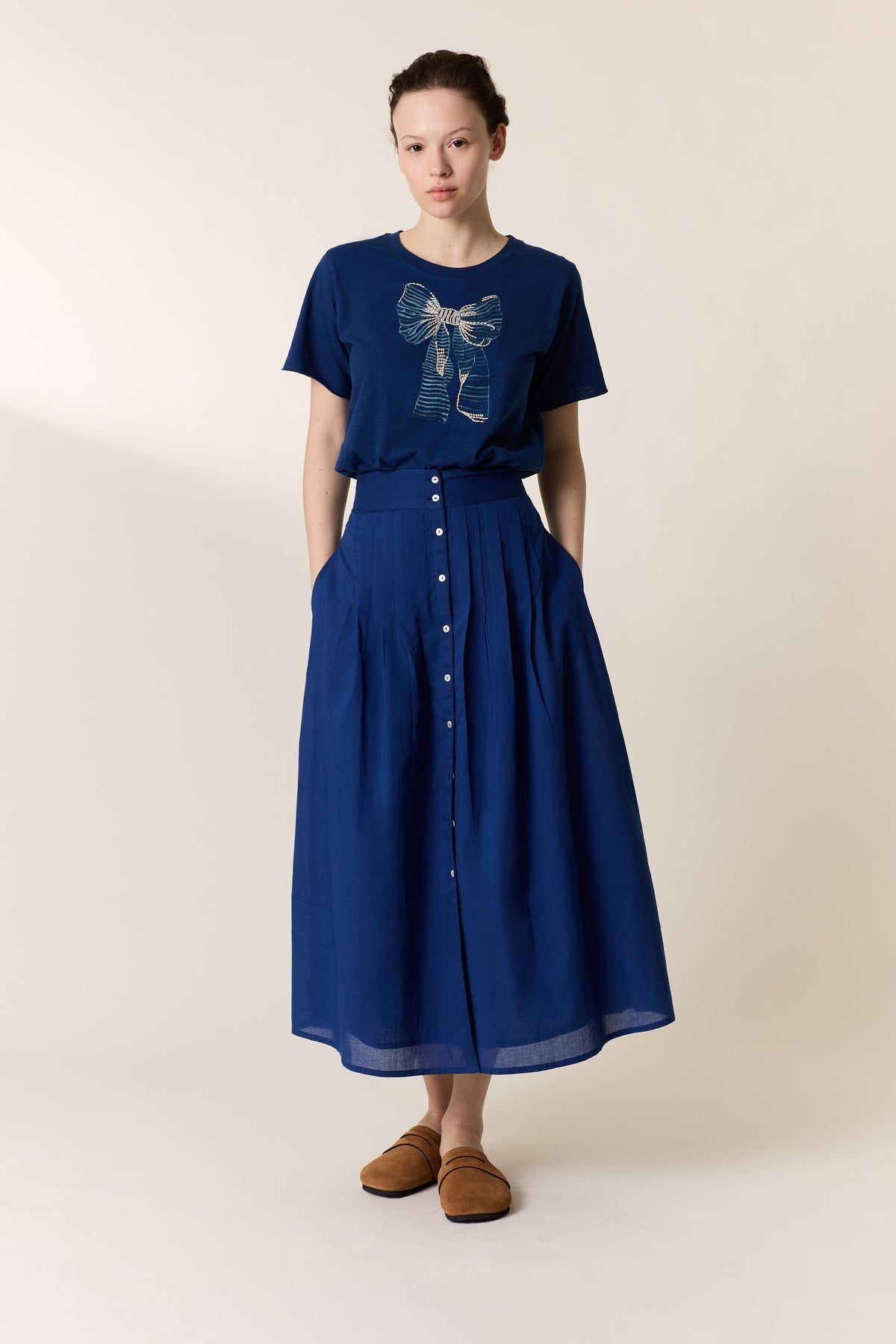 Unisex T-Shirt 100% Cotton Jersey Knit - Node Blue – Clémence by rue Madame