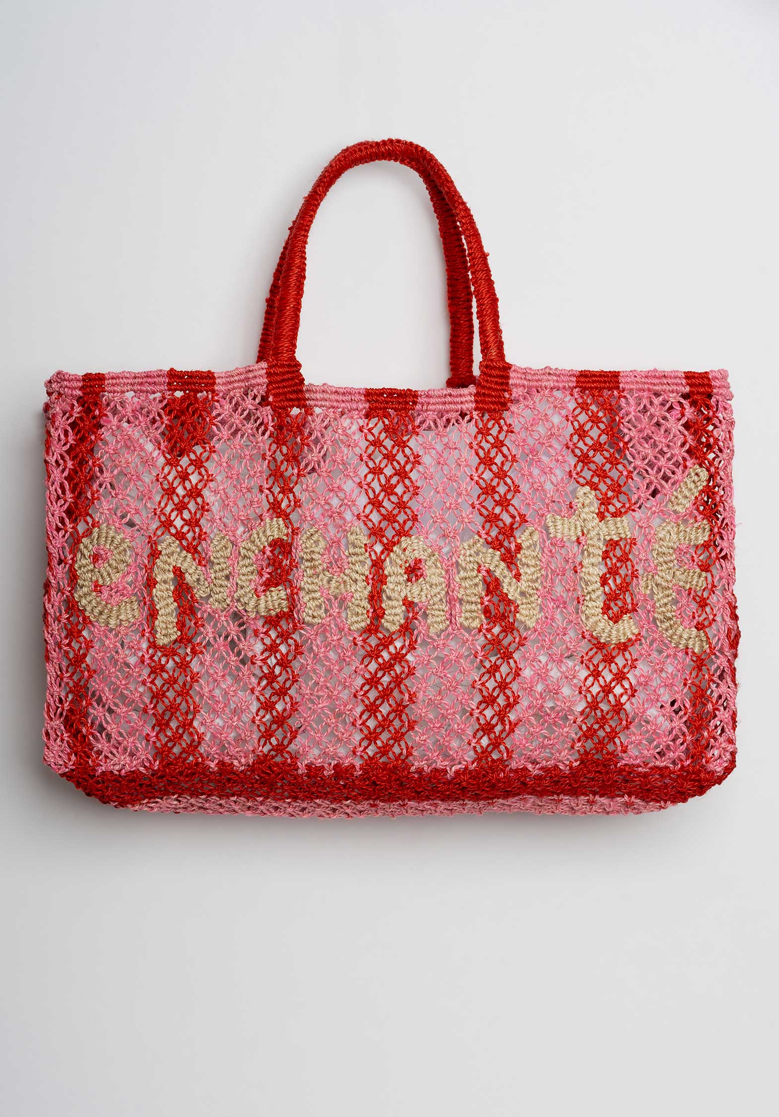 The Jacksons Lavinia Enchanté Jute Beach Bag - Scarlet | Eco-Friendly ...