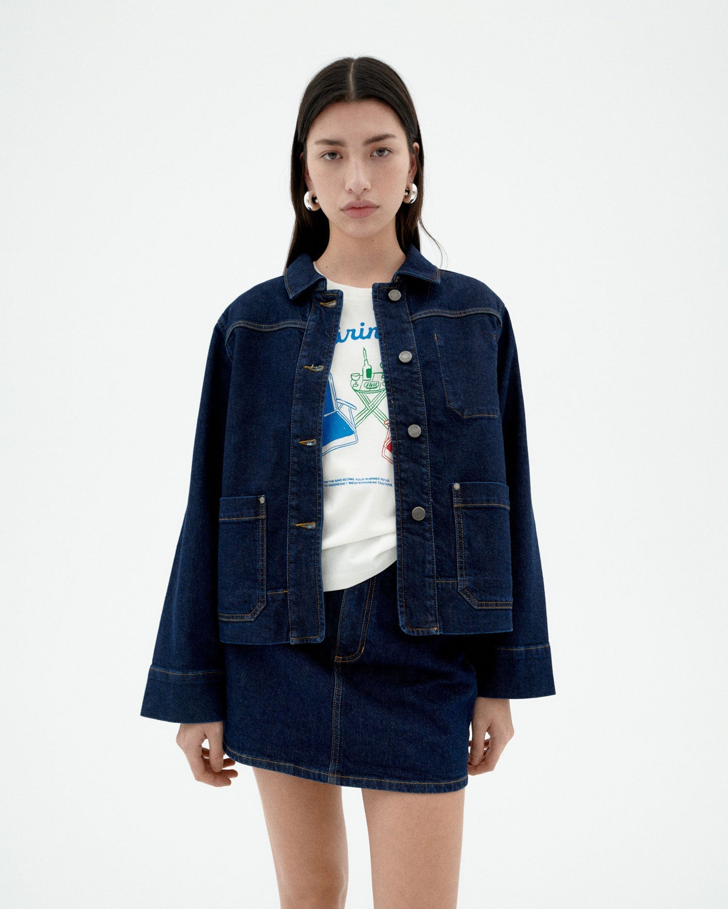 THINKING MU Debbie Denim Jacket Medium Wash | Rue Madame – Clémence by ...